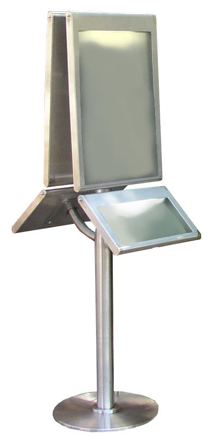 a Porte menus SUR PIED TENDANCE en inox BROSSE - OZ design | OZ design